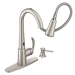 Moen 87359E2SRS Delaney One-Handle High Arc Pulldown Kitchen Faucet, Spot Resist Stainless