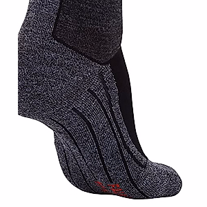 FALKE Women's SK5 Expert Ski Socks, Knee High, Ultra Light Cushion, Winter Athletic Sock, Breathable Quick Dry, Silk, Black (Black-Mix 3010), 9.5-10.5, 1 Pair