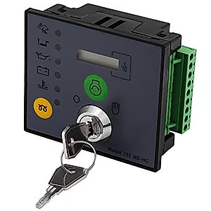 Walfront 702 MS-HC Electronic Manual Start Generator Controller Panel Board with Keys for Generator Control Module