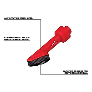 SHISHUVIN Milwaukee 49-90-KIT1 AIR-TIP Nozzle/Rotating Brush/Pivoting Brush Attachment Kit - Vacuum Cleaner Accessories - Resin Material