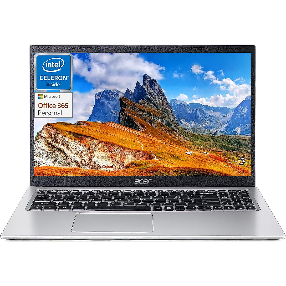 acer 2023 Aspire 1 Slim Laptop for Student, 2023 Newest 15.6" FHD Laptop, Dual-core, Intel Celeron N4500, 16GB RAM, 128GB eMMC, Student & Business, Thin and Light, Win 11 Home S, Bundle with JAWFOAL