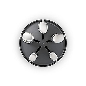 Joseph Joseph Elevate - Steel Knives Carousel 5-Piece Set with Rotating Stainless-Steel Knife Block, Japanese Stainless-Steel Blades, Fingerprint-Proof Coating and Non-Slip Base, Kitchen Accessories