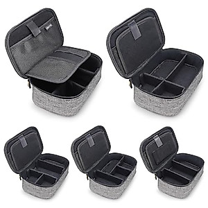 sisma Travel Cords Organizer Universal Small Electronic Accessories Carrying Bag for Cables Adapter USB Sticks Leads Memory Cards, Grey 1680d Fabrics