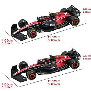 JODIYAAH 1/43 Bburago Alfa Romeo F1 Team Stake 2023 C43 24# Zhou Guanyu F1 C43 77# Alloy Car Die Cast Model Collection Gift (C43 77#)