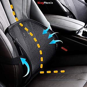 kingphenix Lumbar Support (2 Pack) with Breathable Mesh, Suit for Car, Office Chair