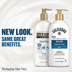 Gold Bond Healing Hydrating Lotion, 14 oz., With Aloe, Moisturizes, Immediate 24-Hour Hydration