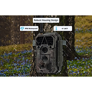Meidase P100 WiFi Trail Camera, Bluetooth, 32MP 1296p, Game Cameras with 100ft Night Vision, Motion Activated, Waterproof