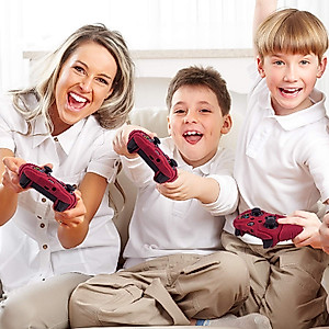 Cybcamo Silicone Skin Cover Grip Set for Xbox One X & One S Controller, Anti-slip Protector Case for Microsoft Xbox 1 Controller with 8 Thumbstick Caps (Red)