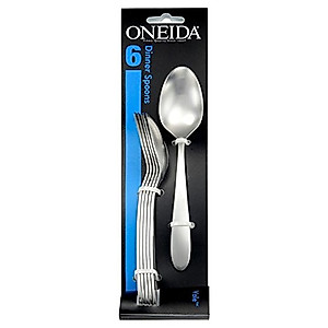 Oneida Vale Set of 6 Dinner Spoons, Silverware Set