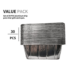 UNEFCYC (30 Pack Grease Cup Liner，Compatible with Blackstone Accessories for 36 Inch & 30 Inch & 28 Inch & 22 Inch & 17 Inch Griddle Rear Grease Cup Liners ，Heavy-Duty Disposable Aluminum Foil