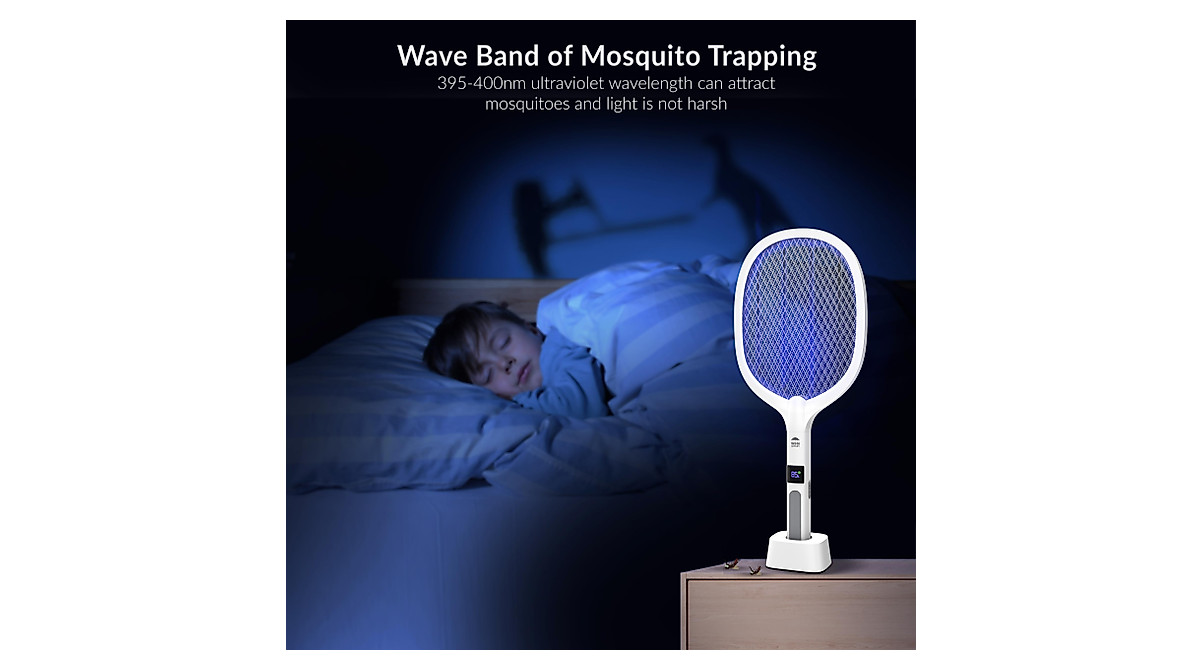 WBM SMART 2-in-1 Electric Bug Zapper & Fly Swatter