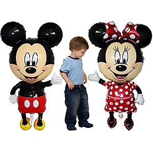 45 Inch Giant Mickey Balloons and Minnie Balloons, Mickey Minnie Birthday Party Supplies Cartoon Mouse Party Decorative