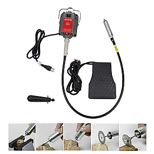 YUEWO SR 220V/110V Mill Motor with Flexible Shaft Grinder Polishing Motor Jewelry Tool Equipment for Engraving Polishing Drilling Cutting