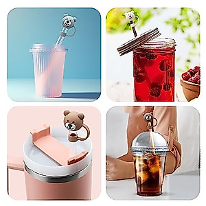 4 PCS Straw Covers Cap for Stanley Cup, Silicone Straw Tip Covers for Stanley 30 & 40 Oz Tumbler with Handle, Straw Toppers for Stanley Tumbler Cup