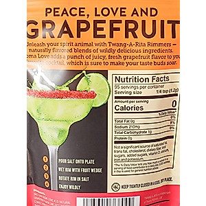 Twang-a-Rita Rimming Salt Varieties - 4 ounce pouch - (2 pack) (Paloma Love (Grapefruit))