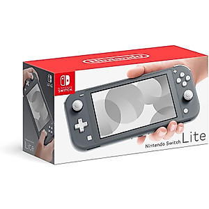 Newest Nintendo Switch Lite Game Console, 5.5 inch LCD Touchscreen, Built-in Plus Control Pad, Speakers, 3.5mm Audio Jack, Speakers, with CUE 128GB Micro SD Card (Gray) (Renewed)