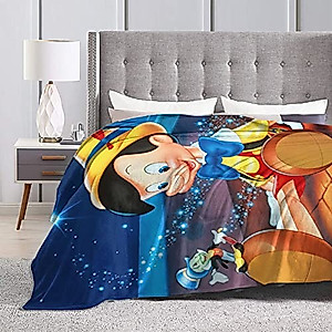 Hipeya Cartoon Blanket Lightweight Cozy Soft Throw Blanket Flannel Blankets for Bed Couch Living Room 60'' x 50''