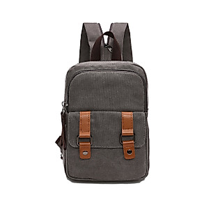 Arbag Small Cute Backpack Vintage Casual Canvas Shoulder Bag Daypack 8528bag,Grey