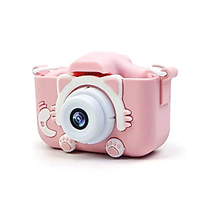 Cartoon Children Camera Mini Children Digital Camera Children Camera Toy 2000W Pixel 1080P HD Screen Camera(Without Memory Card),Pink