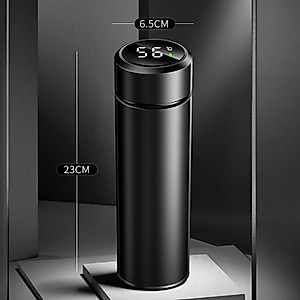 Car Water Bottle for Tesla Model 3 Model S Model X Model Y, Car Travel Mug Insulated Tumbler Coffee MugInsulated Tumbler Leakproof Stainless Steel Thermo Flasks,Black