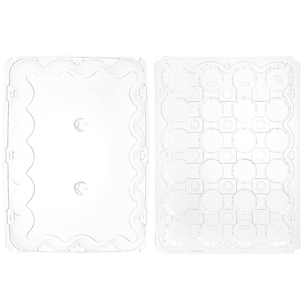 Hedume 7 Pack Cupcake Containers, 24 Counts Stackable Plastic Cupcake Boxes with Detachable Lid Perfect for Cupcakes, Muffin, BPA-free