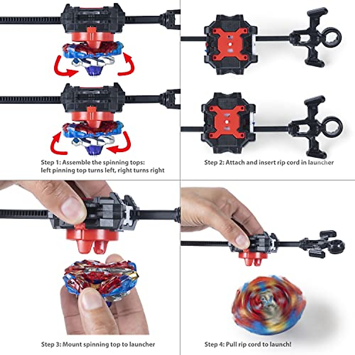 Crush Bey Battling Blades Starter Set | 1 Arena, 2 Launchers, 2 Burst Tops (Killer Deathscyther B-85, Doomscizor & Xcalibur)