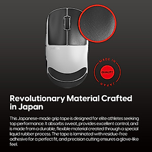 Pulsar Gaming Gears SUPERGRIP Griptape Set for X2H Medium Sweat Absorbing High Performance Anti Slip 3M Adhesive no Residue Mouse Grip Tape Ultra-Thin 0.5mm (0.02in)