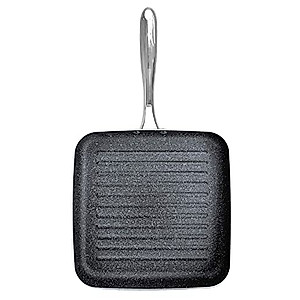 Granitestone Grill Pan 10.25" Nonstick and Scratchproof Stovetop Cookware PFOA Free Oven-Safe, Dish Washer Safe, 10X Extra Long Lasting - As Seen On TV