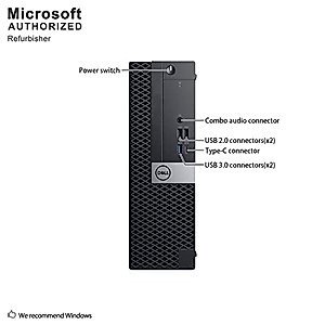 Dell OptiPlex 7070 SFF High Performance Desktop Computer, Intel Six Core i5-9500 up to 4.4GHz, 16G DDR4, 512G SSD, WiFi, BT, 4K Support, DP, HDMI, Win 10 Pro 64 English/Spanish/French(Renewed)