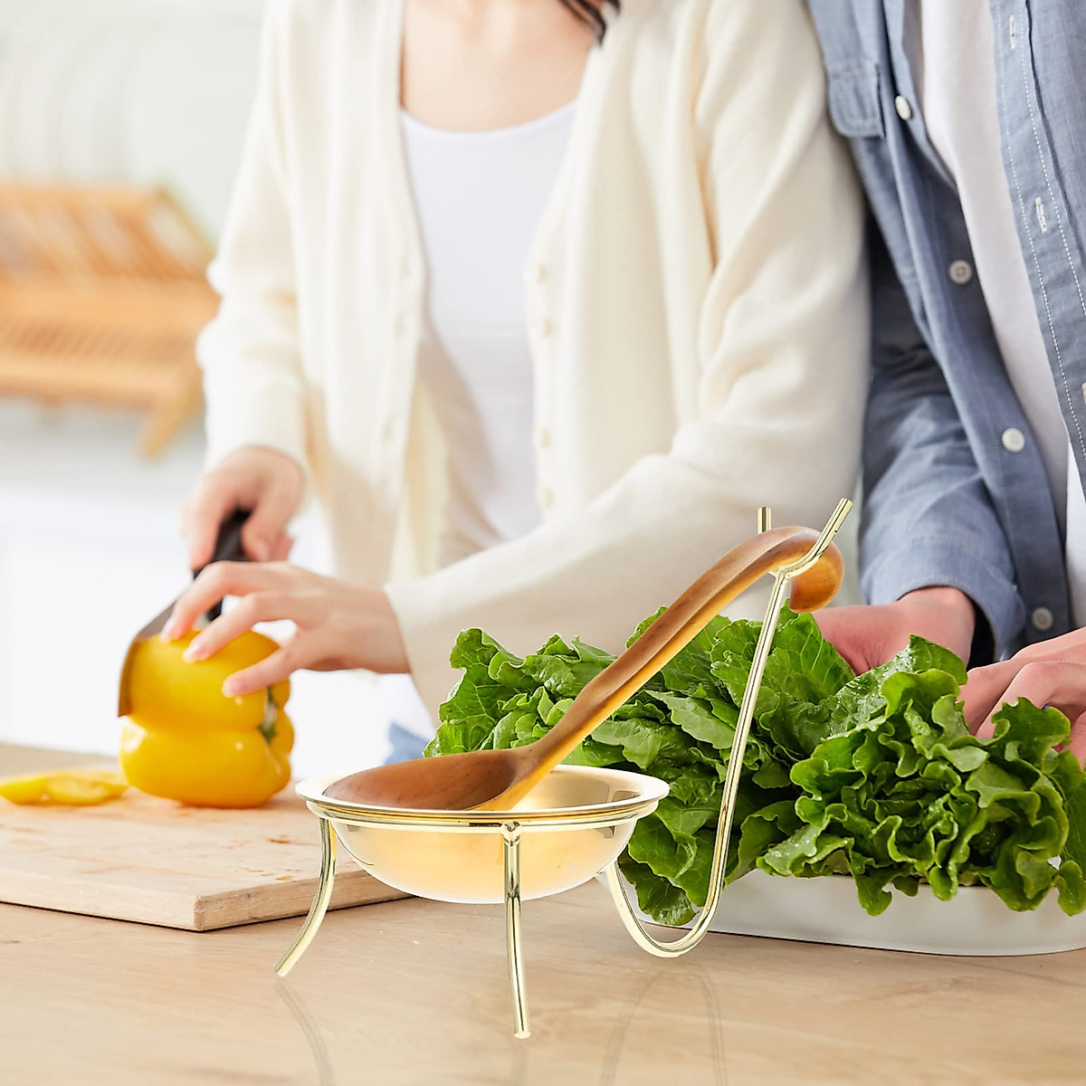 Hemoton 1pc Bracket Stainless Steel Spoon Holder Chef Spoon Rest Kitchen Storage Rack Cooking Utensils Stand Stainless Steel Spoon Rack Utensil Rack Tower Ladle Rest Dining Table Decorate