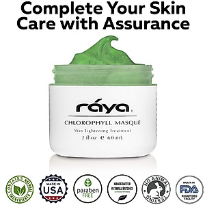 Raya Chlorophyll Masque (607) | Tightening Facial Treatment Mask for All Skin | Reduces Fine Lines and Wrinkles | Skin Tightening Mask for Face Skin Care | Face Masks Skincare