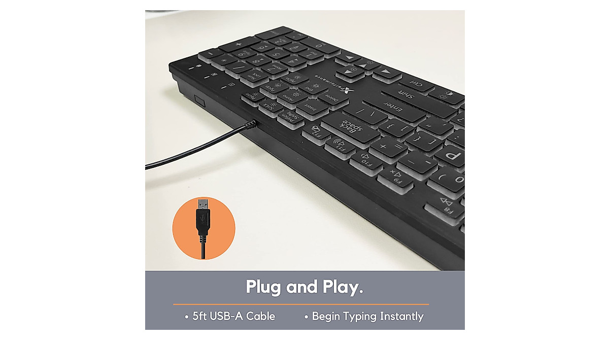 X9 Performance Backlit Large Print Keyboard - Easy to See and Type ...