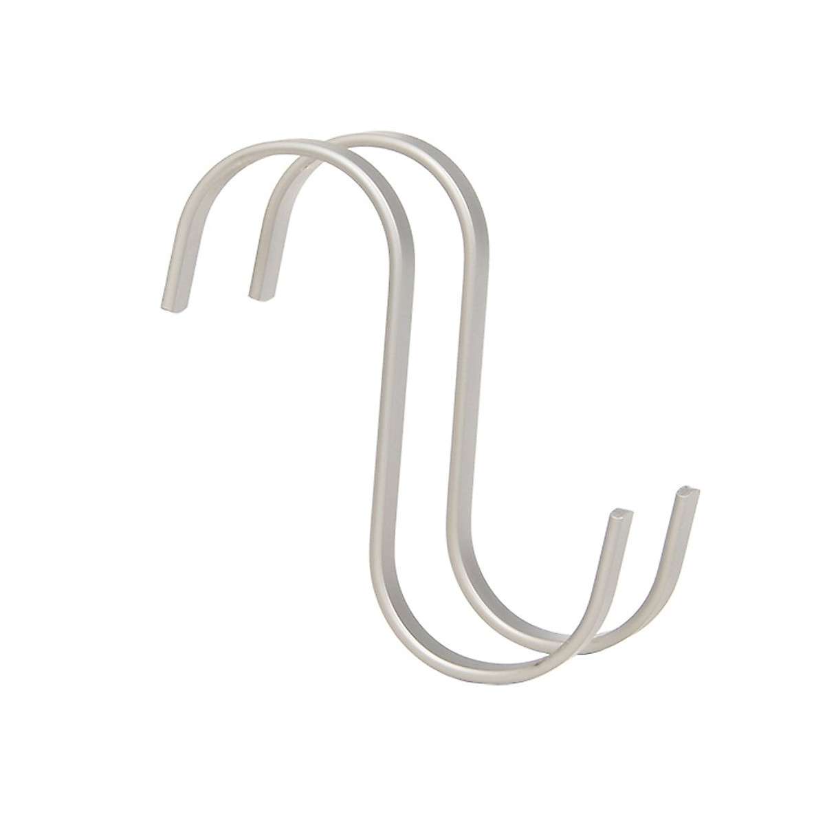 RuiLing Premium 12 Pack Size Medium Brushed Stainless Flat S Hooks Kitchen Pot Pan Hanger Clothes Storage Rack.