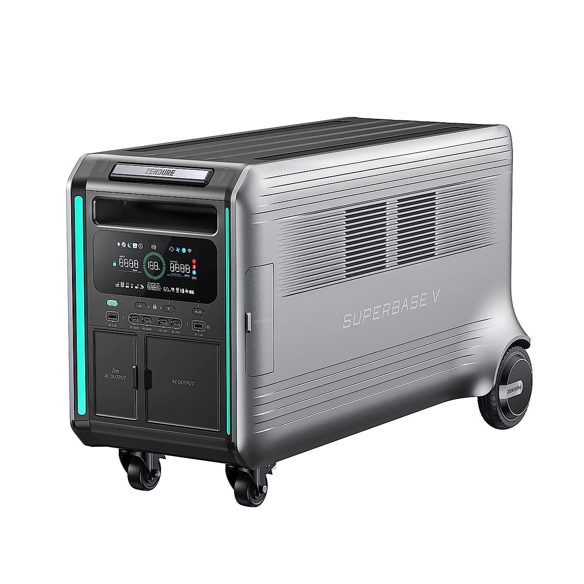 Zendure Solar Generator, Portable Power Station SuperBase V 4.6KWh Expandable Home Battery, 120V/240V, 3800W AC Output, LiFePO4 Battery for Home Backup, Emergency, Vanlife, RV, Tiny House, Off-grid