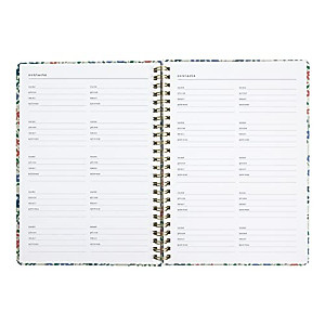 Letts Spring Valley Weekly/Monthly Planner, 12 Months, January to December, 2024, Wiro Binding, A5 Size, 8.25" x 5.875", Multilingual, Mint (C082377-24)