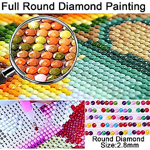 Apcufir Fall Diamond Painting Kits for Adults Beginners Round Full Drill 5D DIY Pumpkin Diamond Art Kits Sunflowers Picture Art for Home Wall Decor 12x16inch