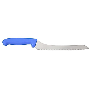 Cozzini Cutlery Imports 9 Inch Blue Offset Bread Knife - Serrated Deli / Sandwich Knife