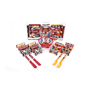 Prepara Taco Fiesta Set for 4, Multicolor Melamine Dishware