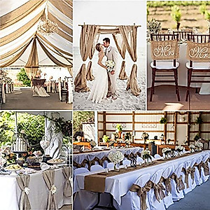 Tosnail 10 Yard Long 12" Wide Natural Burlap Fabric Roll for Craft Projects, Home Decor, Wedding Decor