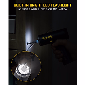 Fanttik L1 Ace 3.7V Cordless Screwdriver, Electric Screwdriver Kit with EVA Storage Bag, 6 Settings Torque Knob, HD Display, 2000mAh, LED Light, 1/4''Hex, Repair Tool for Desktop/Furniture