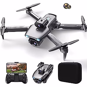 Upgraded JY08 GPS Flow Light Drone, Luxurious WiFi FPV Drone With 4K HD Camera Altitude Hold Mode Foldable RC Drone Quadcopter Circle Fly, Route Fly, Altitude Hold, Headless Mode