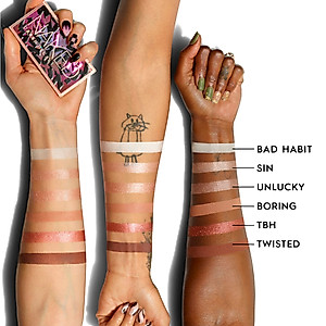 Urban Decay Naked Sin Mini Eyeshadow Palette - 6 Blush-Toned Neutral Shades - Richly Pigmented & Ultra Blendable Mattes and High-Shine Shimmers - Up to 12 Hour Wear - Perfect for Travel