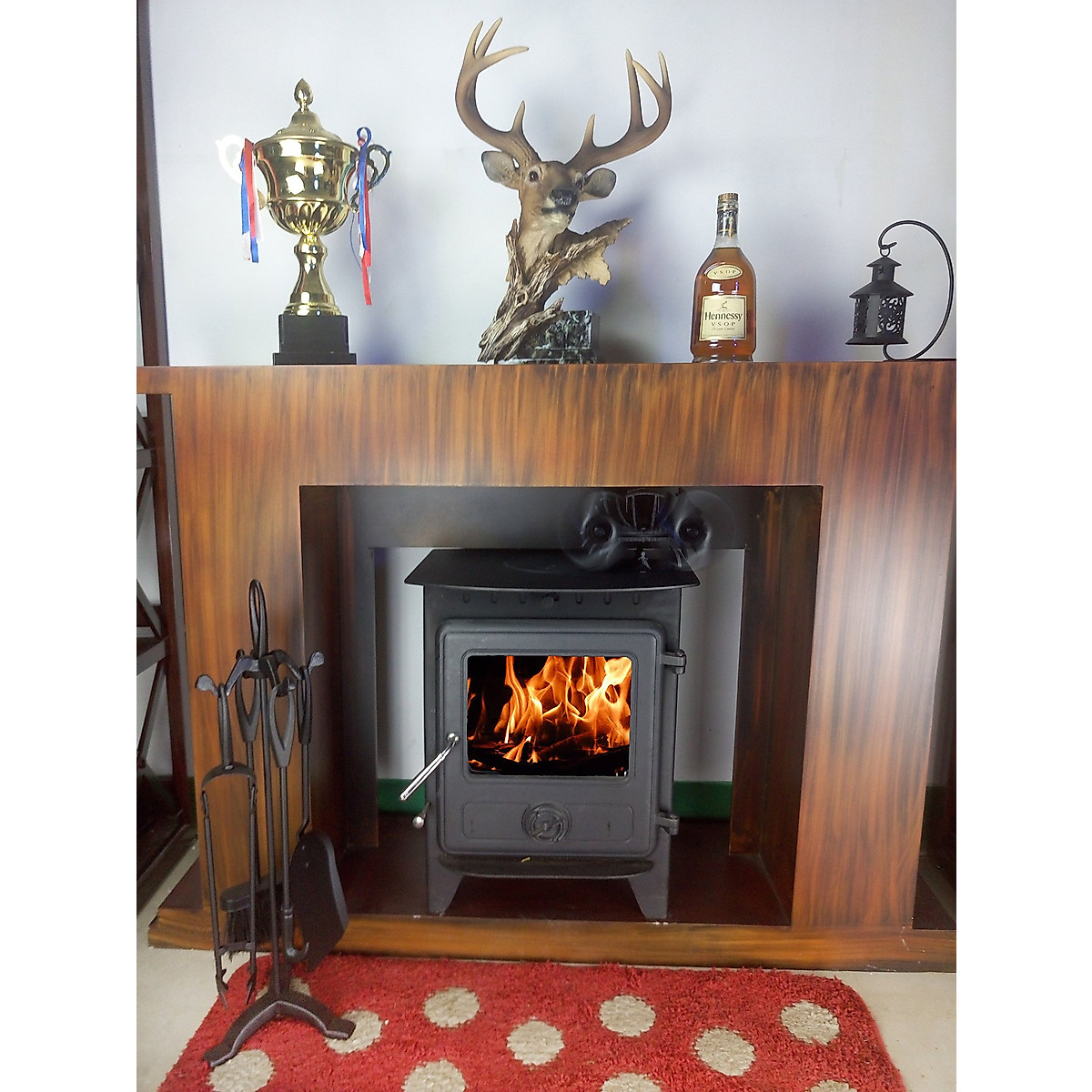 VODA 4.9 inches Height Twin motor Heat Powered Stove Fan [UPDATE VERSION],for Small Space on Log/Wood Burner/Stove/fireplace New Specially Designed Fan