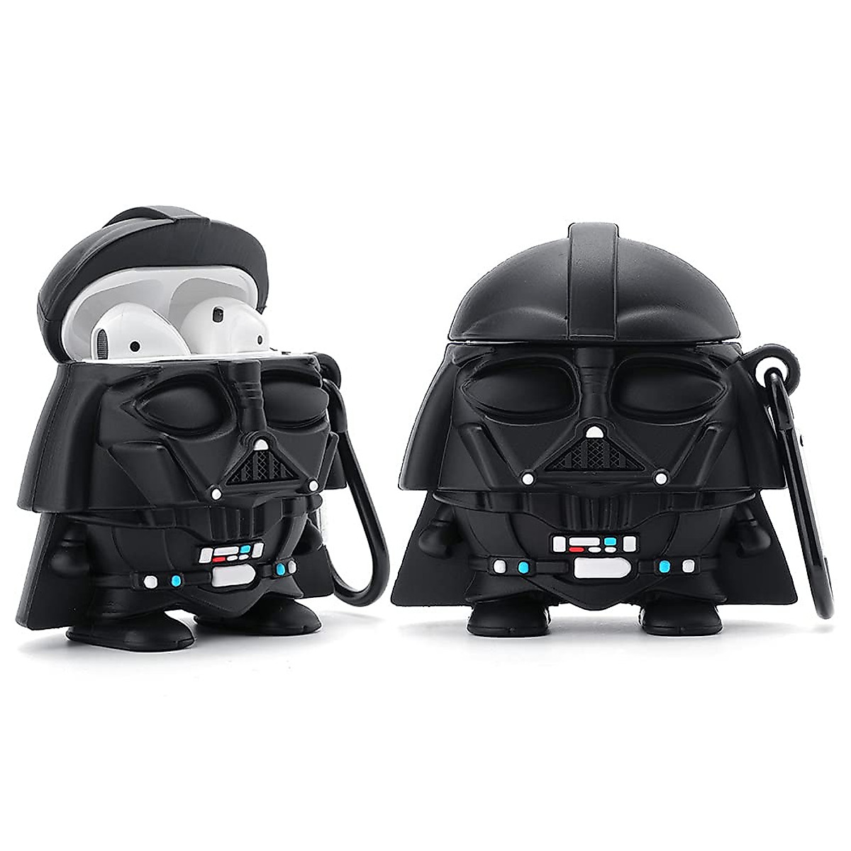 Awin Case for Airpods/Airpods 2 Case,3D Cute Cartoon Anime Airpod Case,3D Kawaii Unique Keychain Kits Kids Teens Boys Men Soft case for Airpods /Airpods 2 Case (New Black Man)