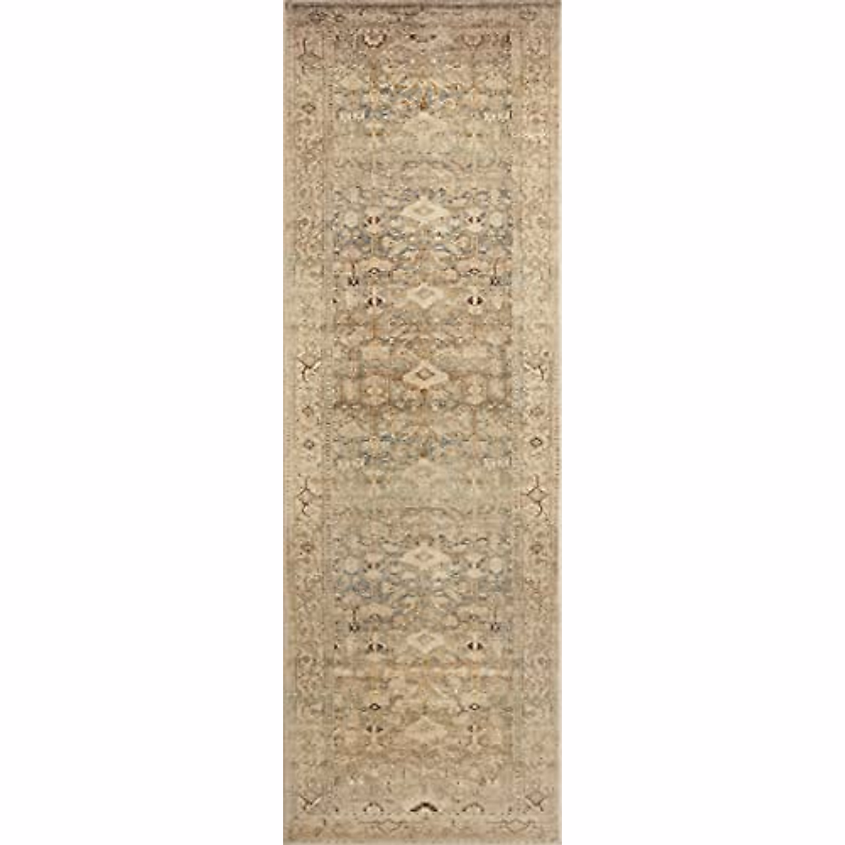 Loloi II Margot Collection MAT-04 Antique / Green 7'-6" x 9'-6", 3.8" Thick, Area Rug, feat.CloudPile, Soft, Durable, Printed, Medallion, Low Pile, Non-Shedding, Easy Clean, Living Room Rug