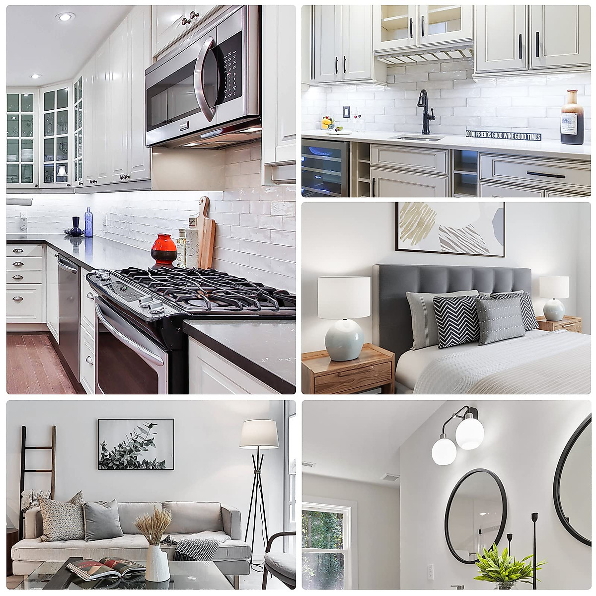 DiCUNO G8 LED Bulb 4W Flat Base, 40W Halogen Equivalent, 450LM, Daylight White 5000K, Non-dimmable Bi-Pin Replacement Bulb for Under Counter, Under-Cabinet Light and Puck Light, 6-Pack