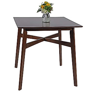 KARMAS PRODUCT Square 4-Person Wood Dining Table for Kitchen Modern Home Furniture Espresso (Table)