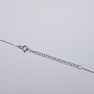 MYSTIC JEWELS - 925 Sterling Silver Necklace with Turkish Eye Necklace - Round with Cubic Zirconia (Silver)