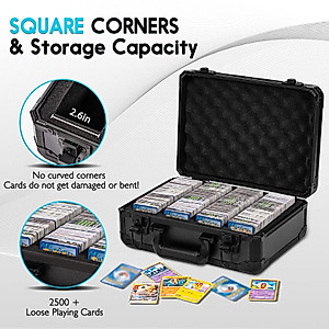 Metal Card Case Holder Deck Box Organizer Trading Card Storage Box Comlatible with standard loose Cards Baseball Card,Sport Cards