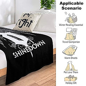 Home Fleece Blanket Throw Blanket for Couch or Bed, Soft Microfiber Fuzzy Flannel Blanket for Adults or Kids 60"x80"